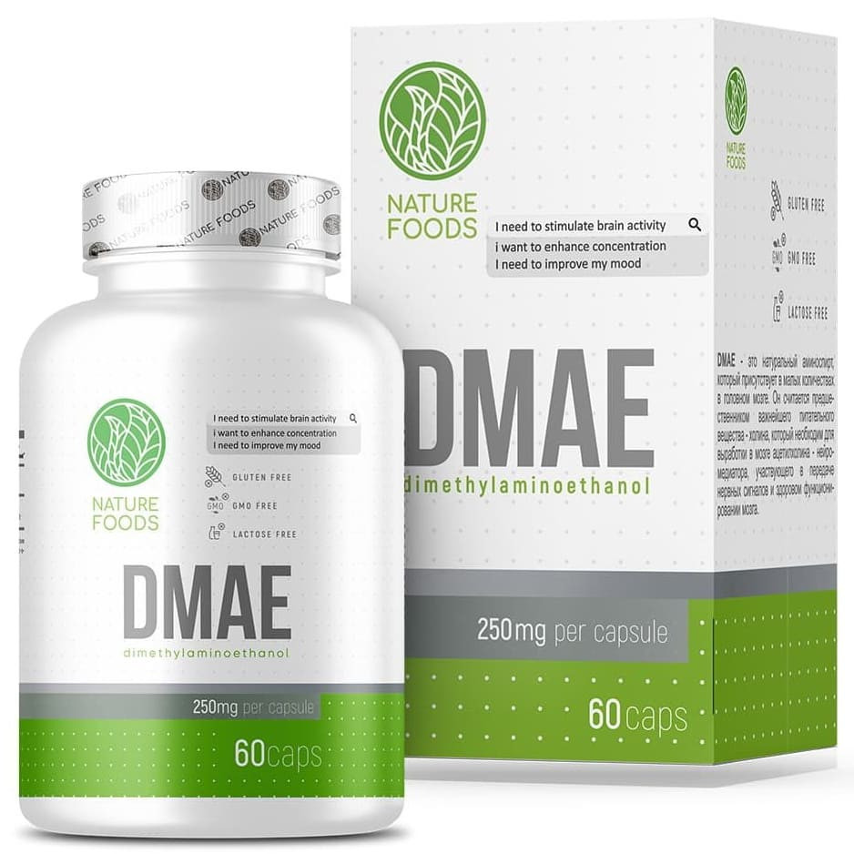 Nature Foods DMAE 250mg купить в Минске.